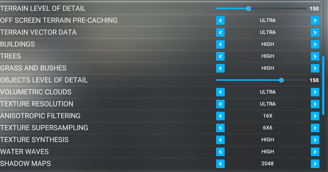 MSFS Settings - Position and Hold