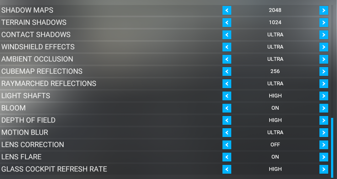 MSFS Settings - Position and Hold