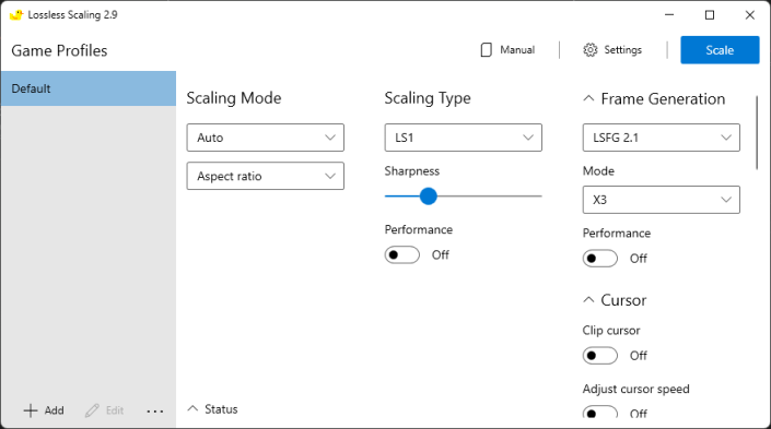 Lossless Scaling App with MSFS - Position and Hold
